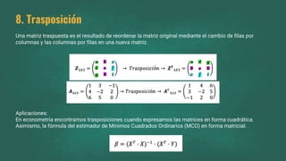 Matemáticas para las ciencias y artes: Presentación de matrices | PDF
