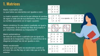 Matemáticas para las ciencias y artes: Presentación de matrices | PDF
