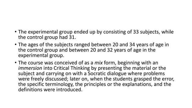 Critical thinking and teaching critical thinking | PPT