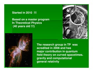Dumitru Vulcanov - Master degree program Astrophysics and elementary particles | PPT