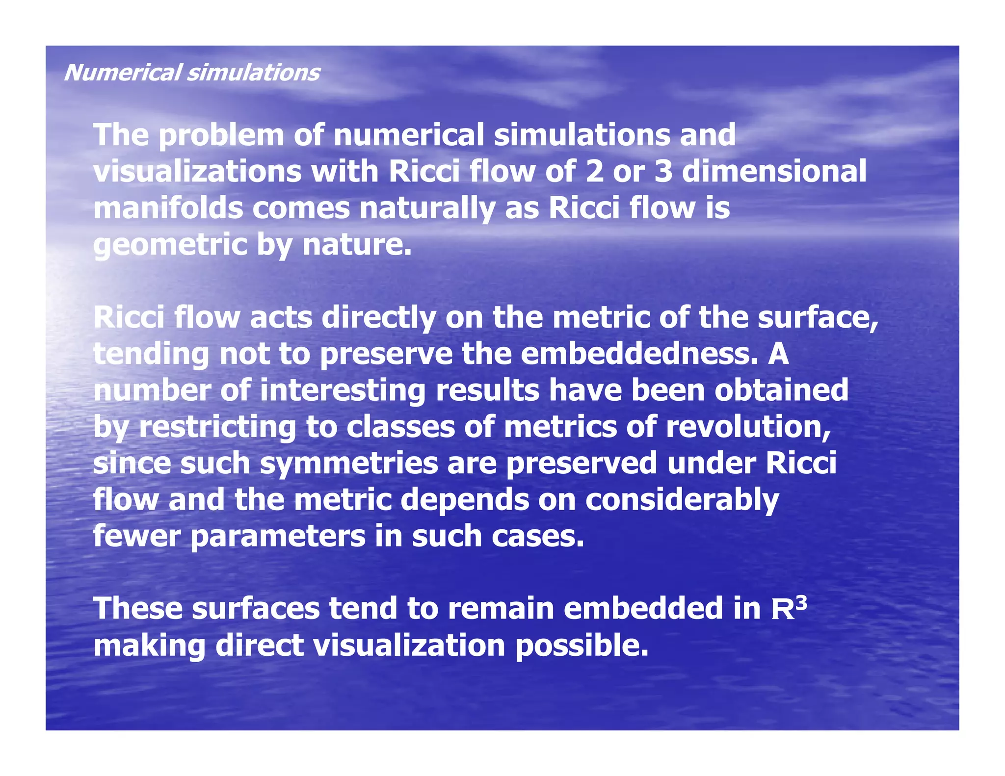 Dumitru Vulcanov - Numerical simulations with Ricci flow, an overview and cosmological ...
