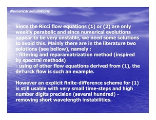 Dumitru Vulcanov - Numerical simulations with Ricci flow, an overview ...