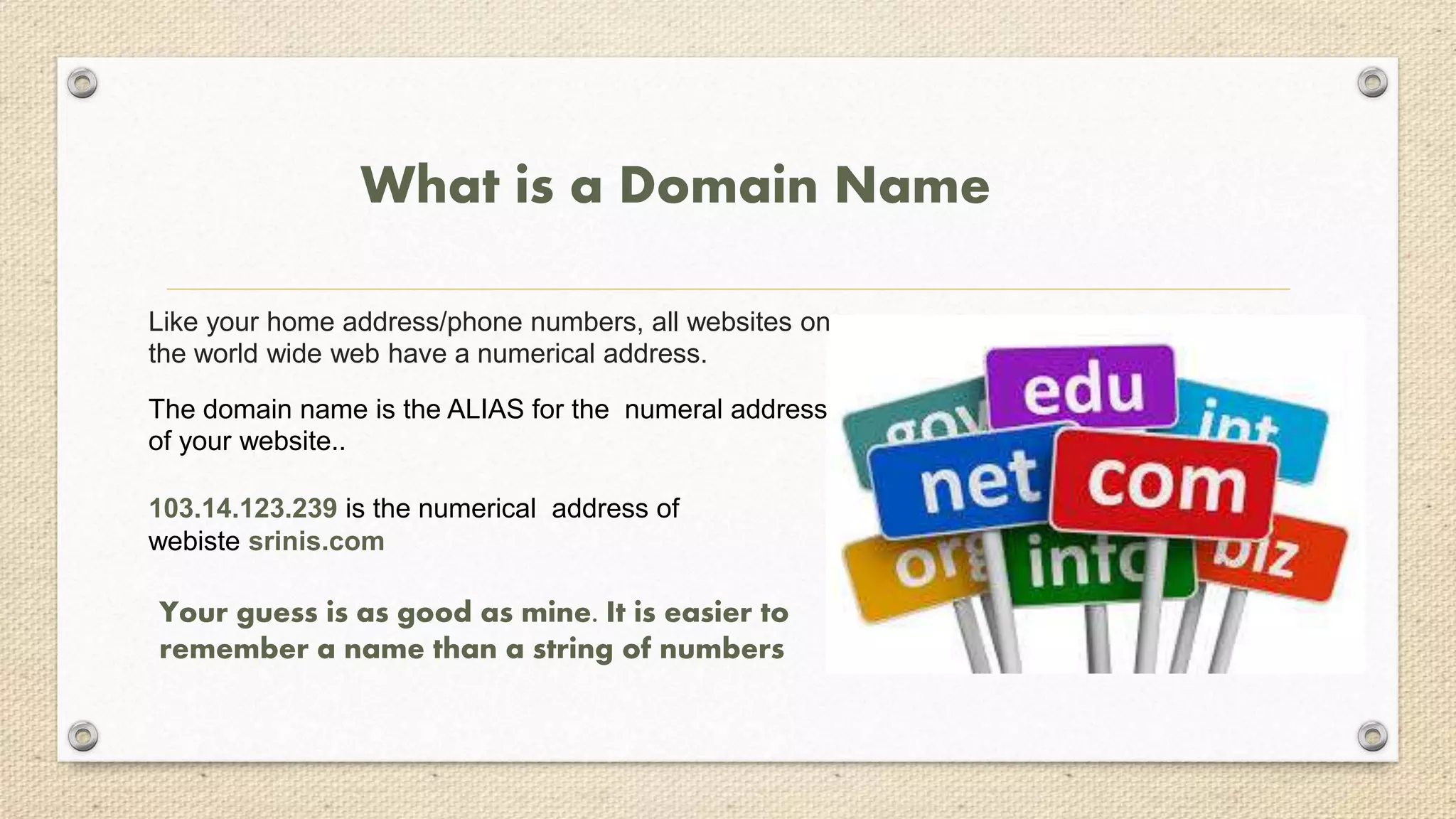 Dummies guide-to-domain-names | PPSX