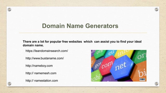 Dummies guide-to-domain-names | PPT