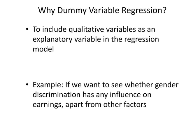 Dummyvariable1 | PPT