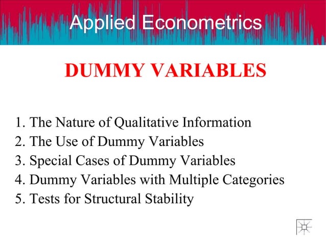 Dummy variables | PPTX
