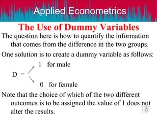 Dummy variables | PPTX
