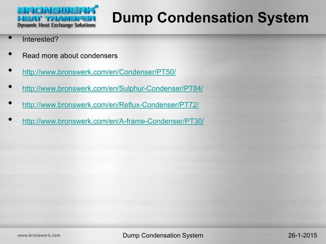 Dumpcondensation system cool(ing) story. | PDF