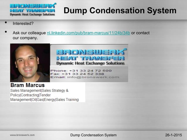 Dumpcondensation system cool(ing) story. | PDF