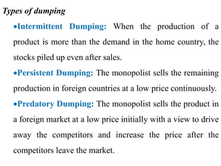 Dumping and Anti-Dumping Measures | PPTX