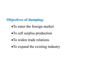 Dumping and Anti-Dumping Measures | PPTX