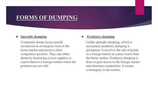 Dumping | PPTX | Commodities | Economy