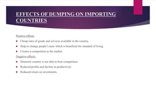 Dumping | PPTX | Commodities | Economy