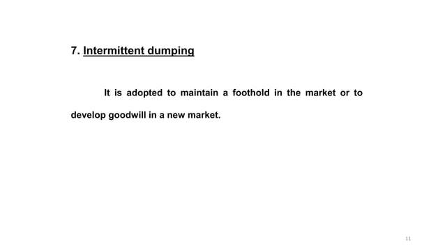 Dumping of dumping | PPT