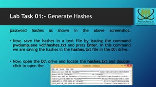 Dumping and Cracking SAM Hashes to Extract Plaintext Passwords | PPTX