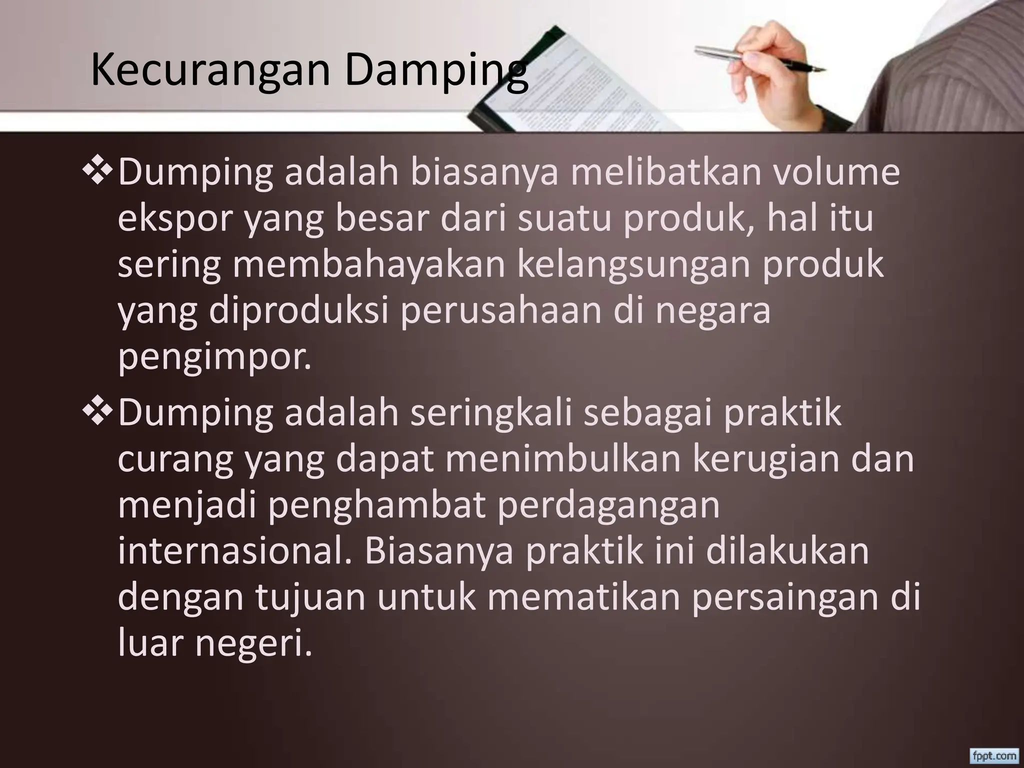 DUMPING DAN PERJANJIOAN INTERNASIONAL.pptx