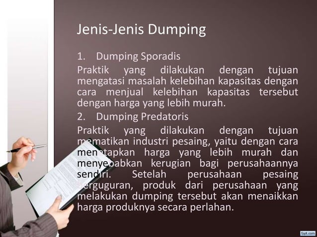 DUMPING DAN PERJANJIOAN INTERNASIONAL.pptx