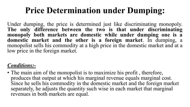 Dumping final ppt | PPTX | Commodities | Economy