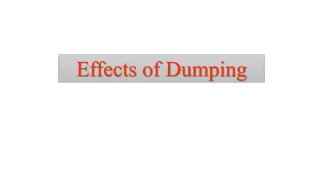 Dumping final ppt | PPTX | Commodities | Economy
