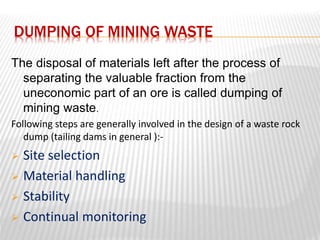 Dumping of mining waste (2) | PPT