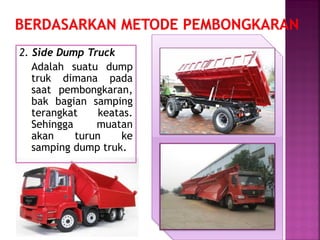 Presentasi alat berat jenis Dump Truck | PDF