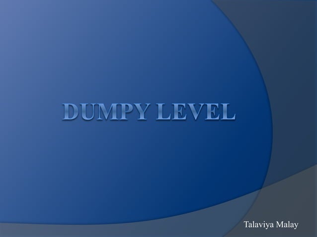 Dumpy level | PPTX