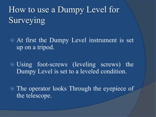 Dumpy level | PPTX