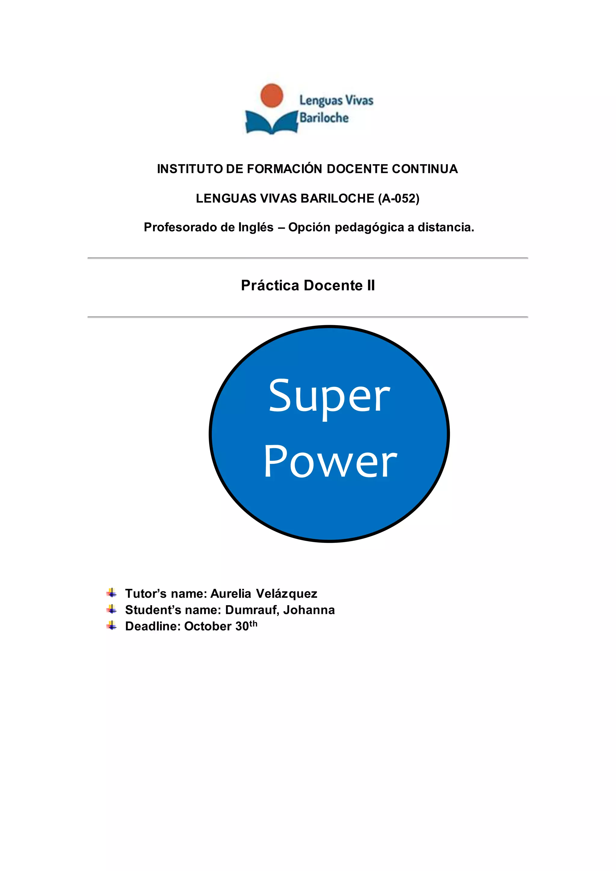 Dumrauf johanna super powers - unit 2 | DOCX