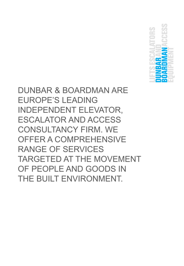 Dunbar Boardman - The elevator, escalator and access equipment ...
