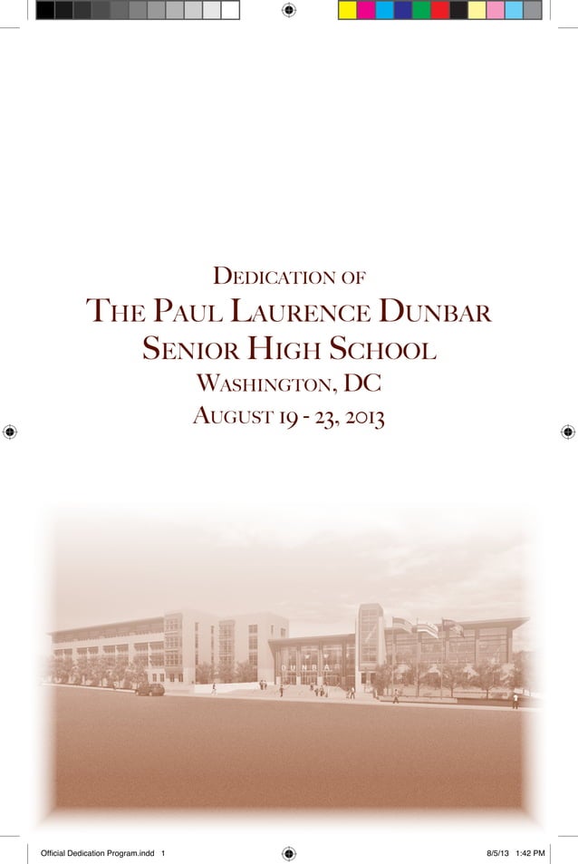 Dunbar Dedication Week Program | PDF