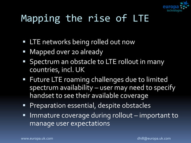 Using coverage maps to better inform roamers and reduce OPEX | PPT