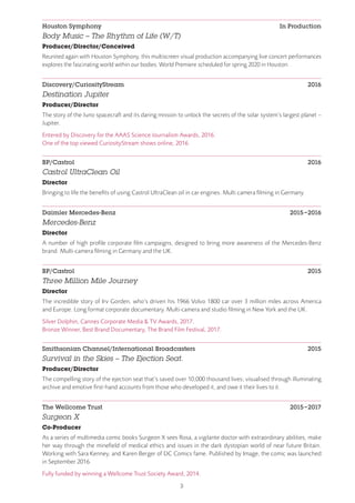 Dr. Duncan Copp Film Producer Director CV November 2017 | PDF