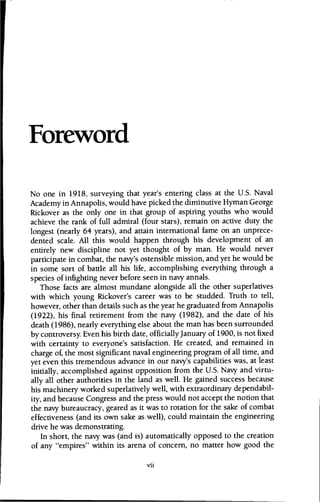 Rickover and the Nuclear Navy: the discipline of technology | PDF