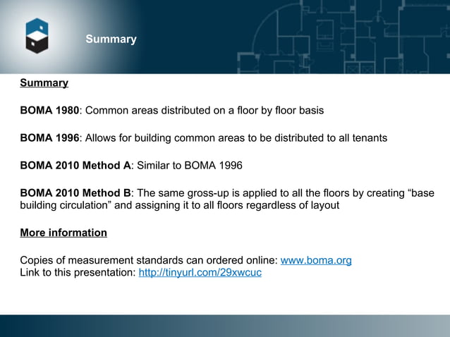 BOMA Measurement Standards | PPT | Real Estate