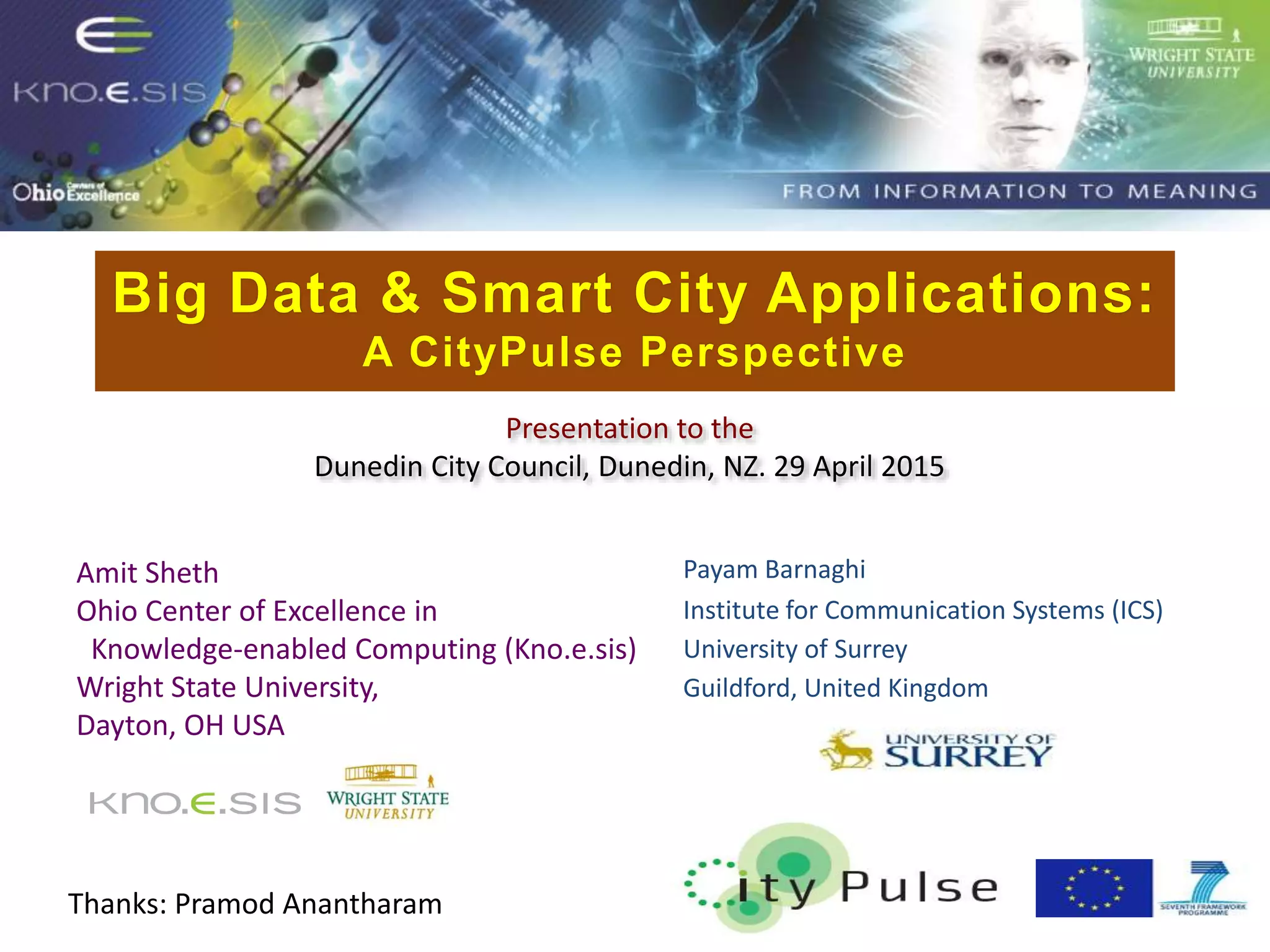 Big Data & Smart City Applications | PPT