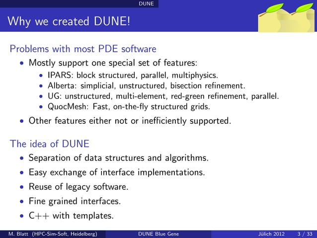 DUNE on current and next generation HPC Platforms | PPT