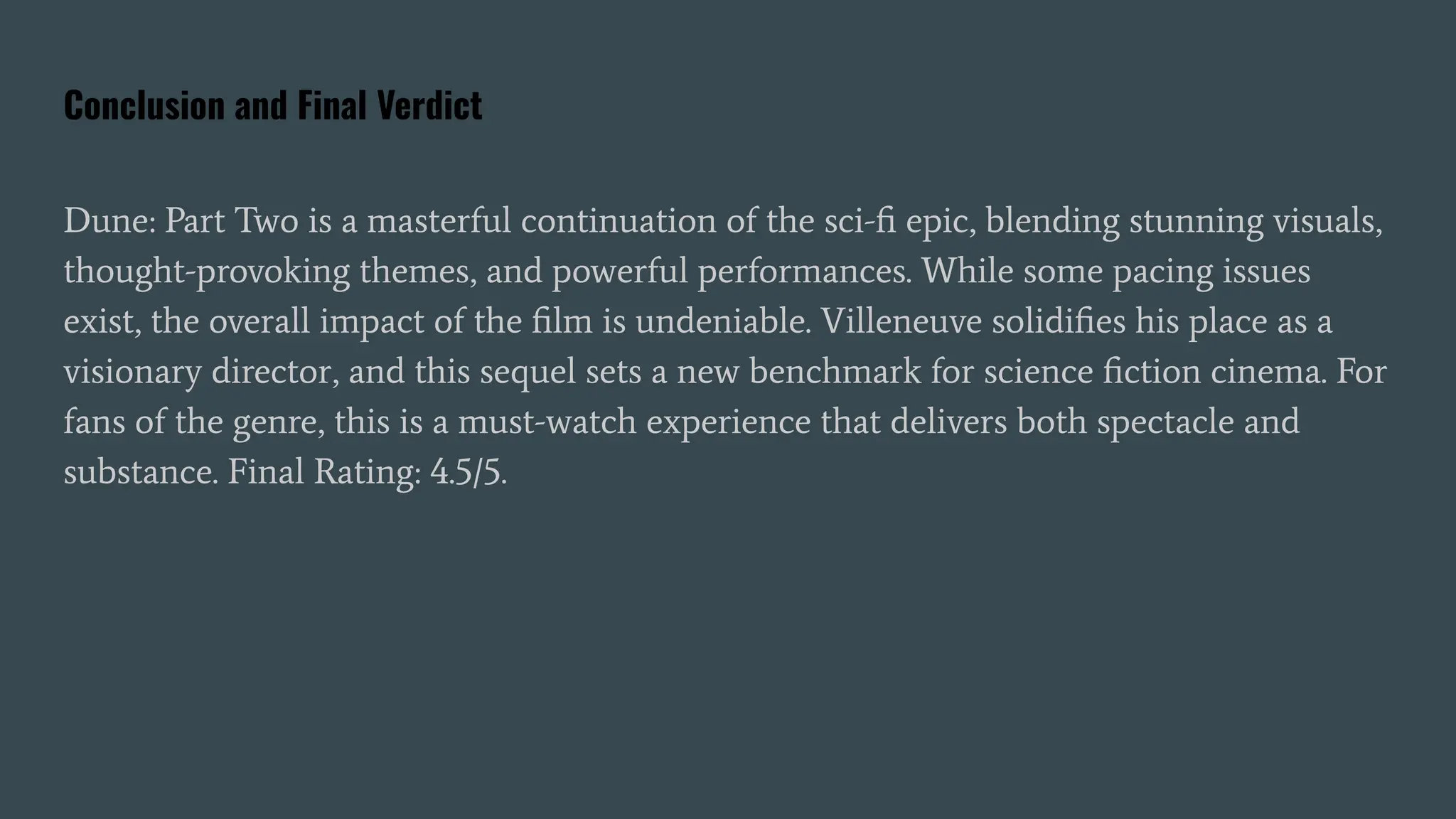 Dune_ Part Two - A Hollywood Movie Review. | PDF