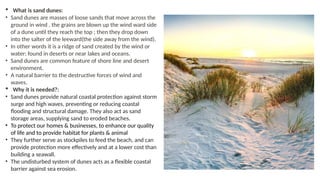 dunes and its basic understanding how and its types | PPTX
