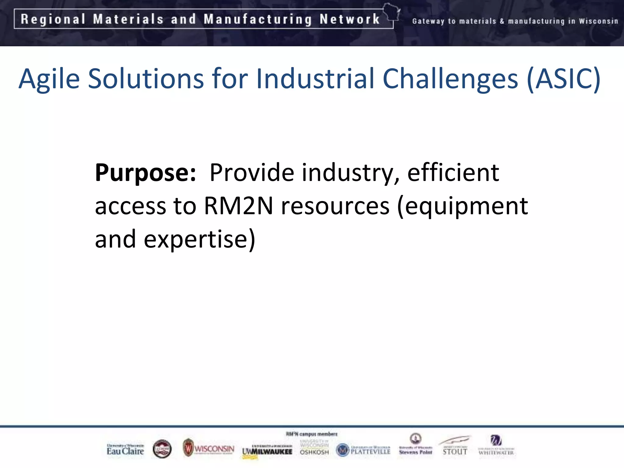 Agile Solutions for Industry Challenges (ASIC) | PPT