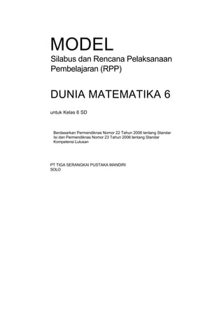 Dunia.matematika sd 6 rev | PDF