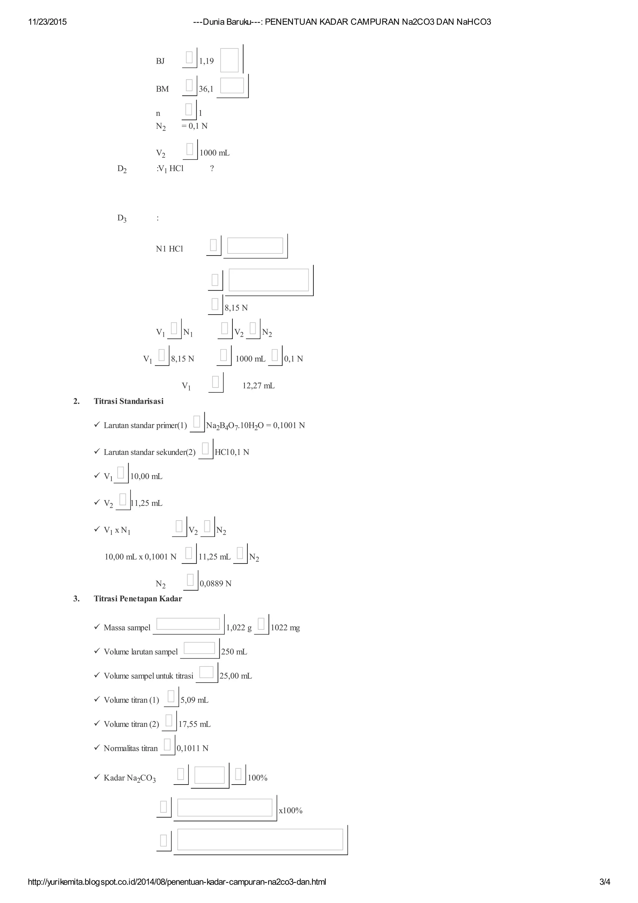 --Dunia baruku--- penentuan kadar campuran na2-co3 dan nahco3 | PDF