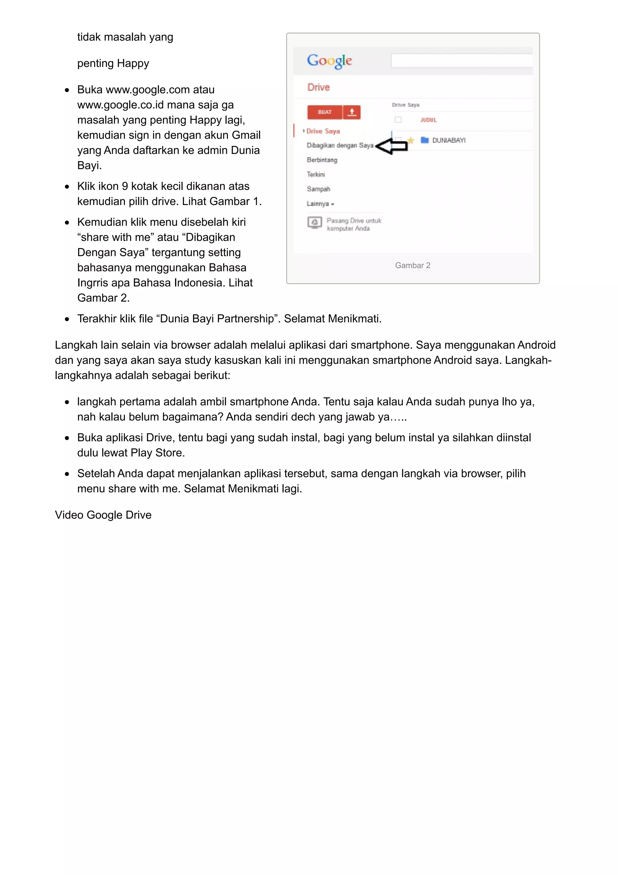 cara membuka file share di google drive | PDF