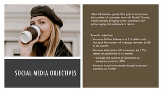 Dunkin' Donuts Social Media Strategy Plan | PDF