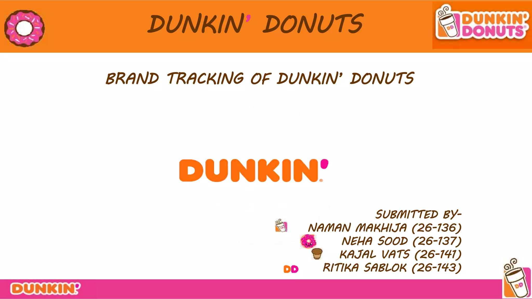 Dunkin Donuts Brand Tracking | PPTX