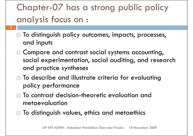 Policy Analysis: Evaluating Policy Performance | PDF