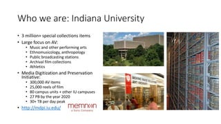 Applying Repository Systems to Audiovisual Preservation | PPT