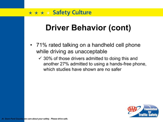 DunnFord.org_2009 AAA Traffic Safety Index | PPT