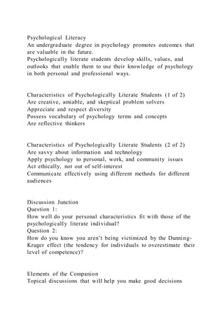Dunn & HalonenThe PsychologyMajor’s CompanionChapter 2T | DOCX