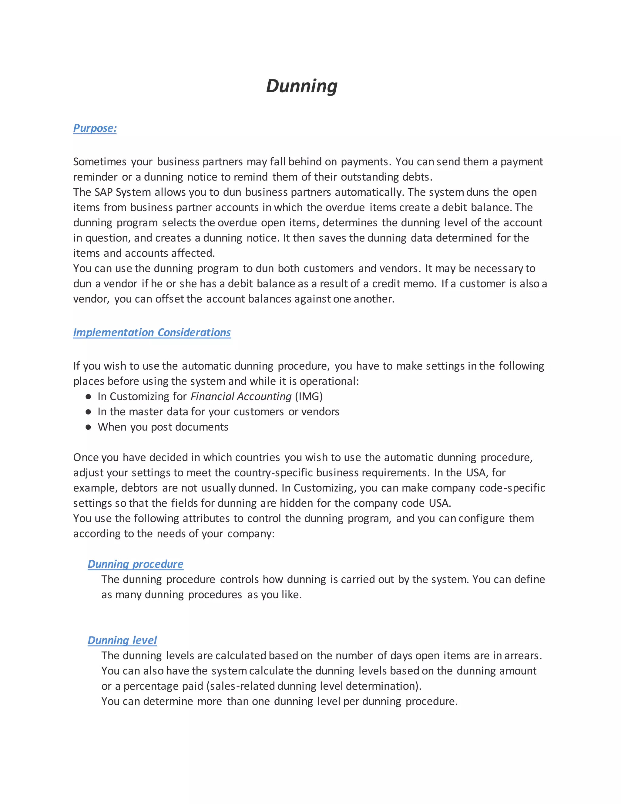 Dunning document | DOCX