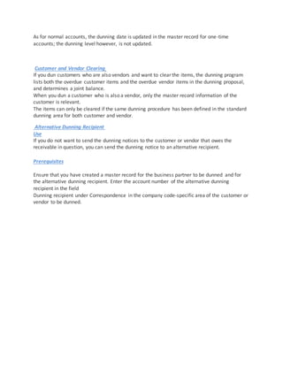 Dunning document | DOCX | Business | Business and Finance